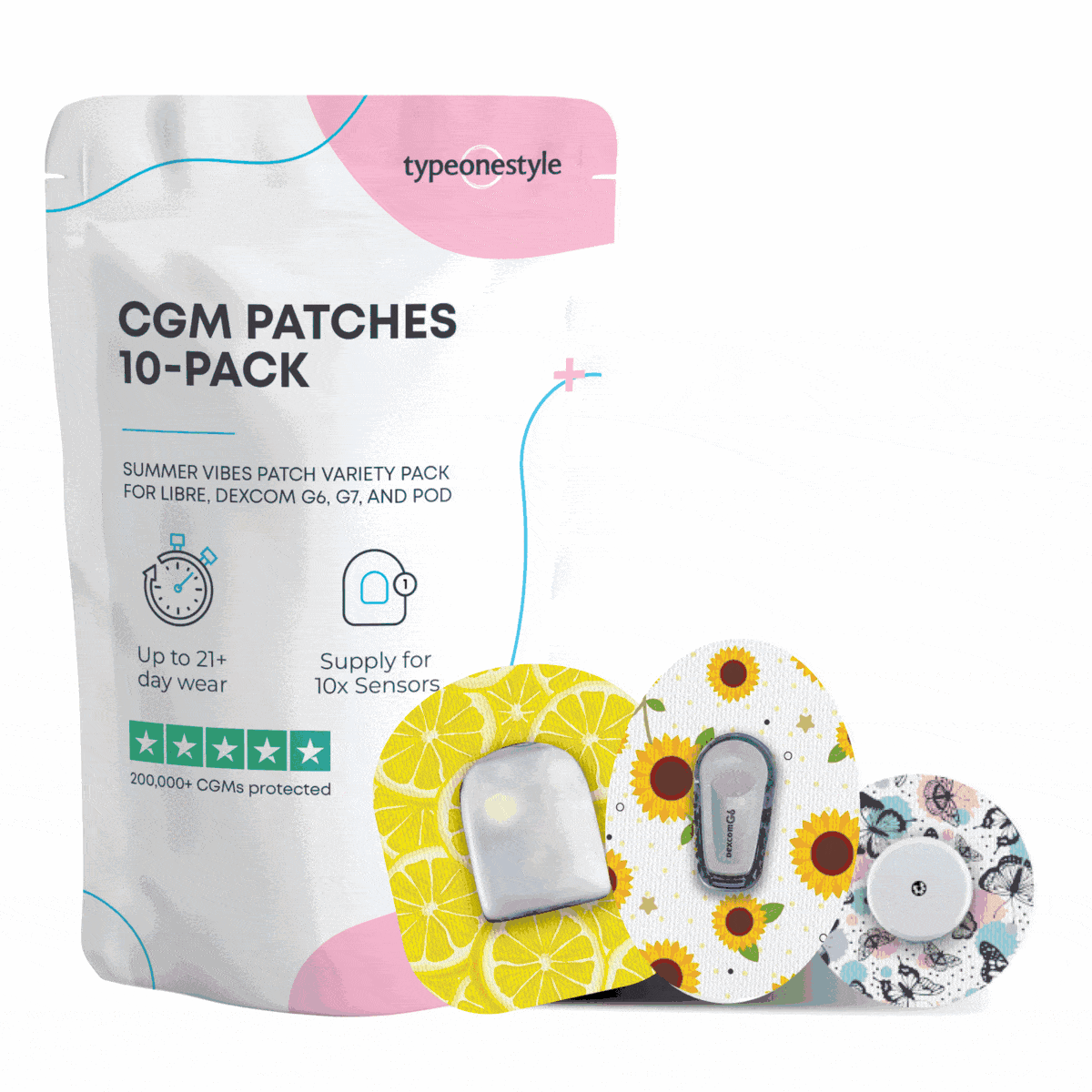 Essential 10-Sensor Patch Packs - Type One Style