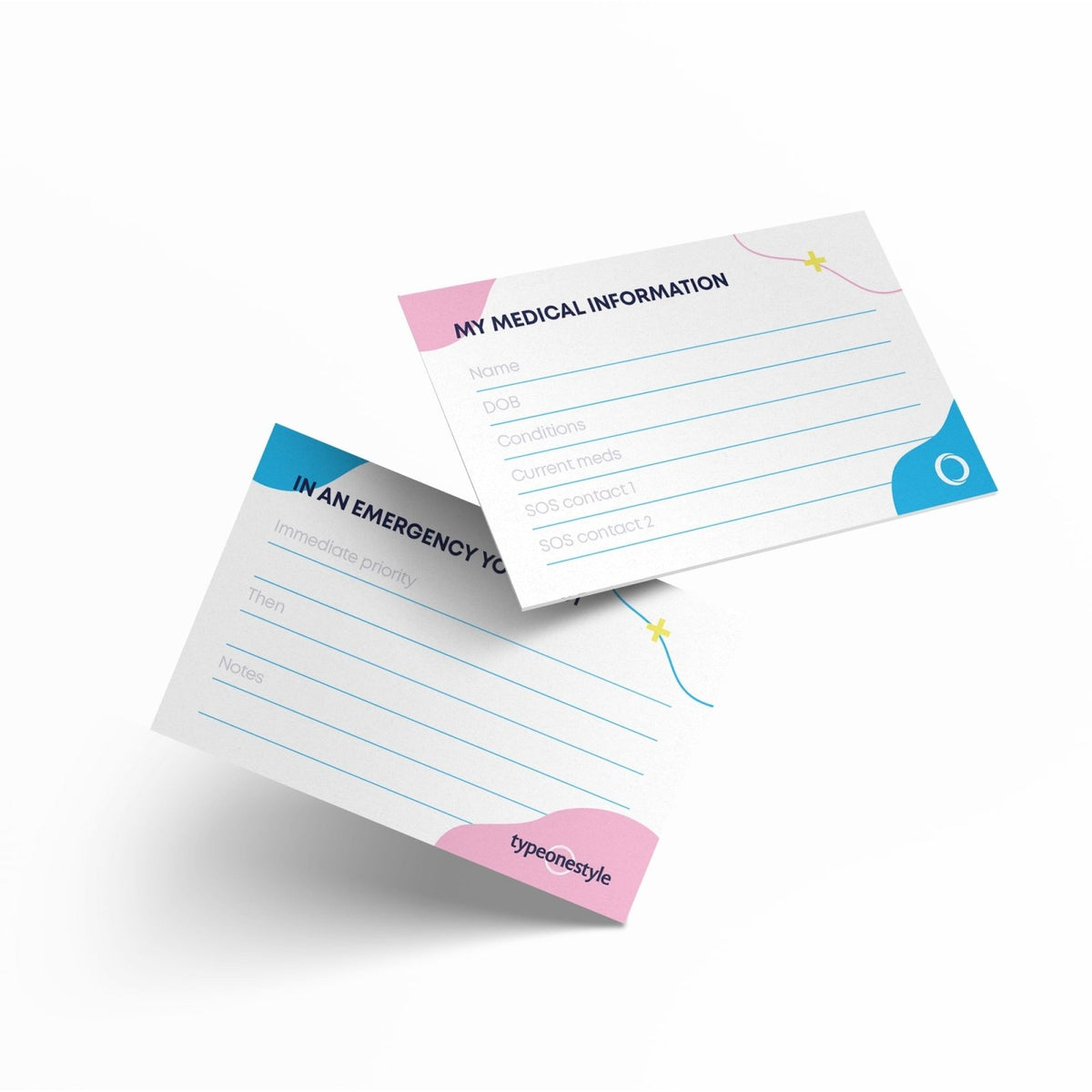 Free Medical Alert Card - Type One Style