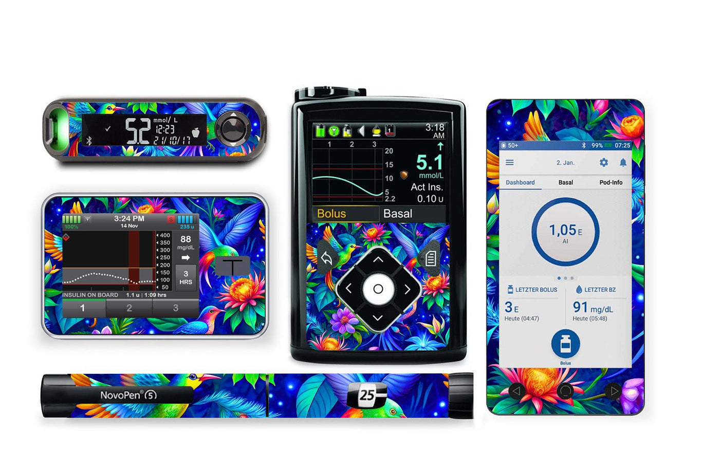 Shop Premium Stickers for Diabetes Devices & CGMs - Type One Style