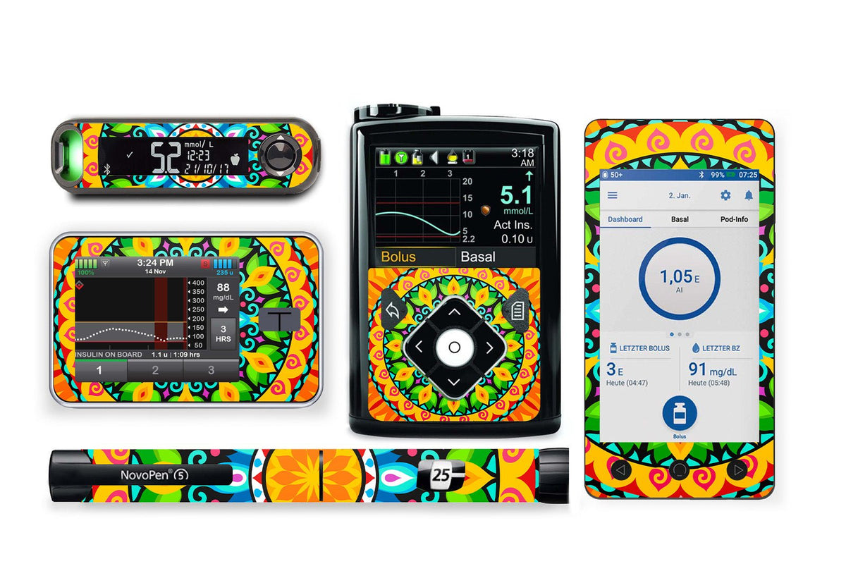 Shop Bright Mandala Sticker today - Protect your CGM - Trusted by ...