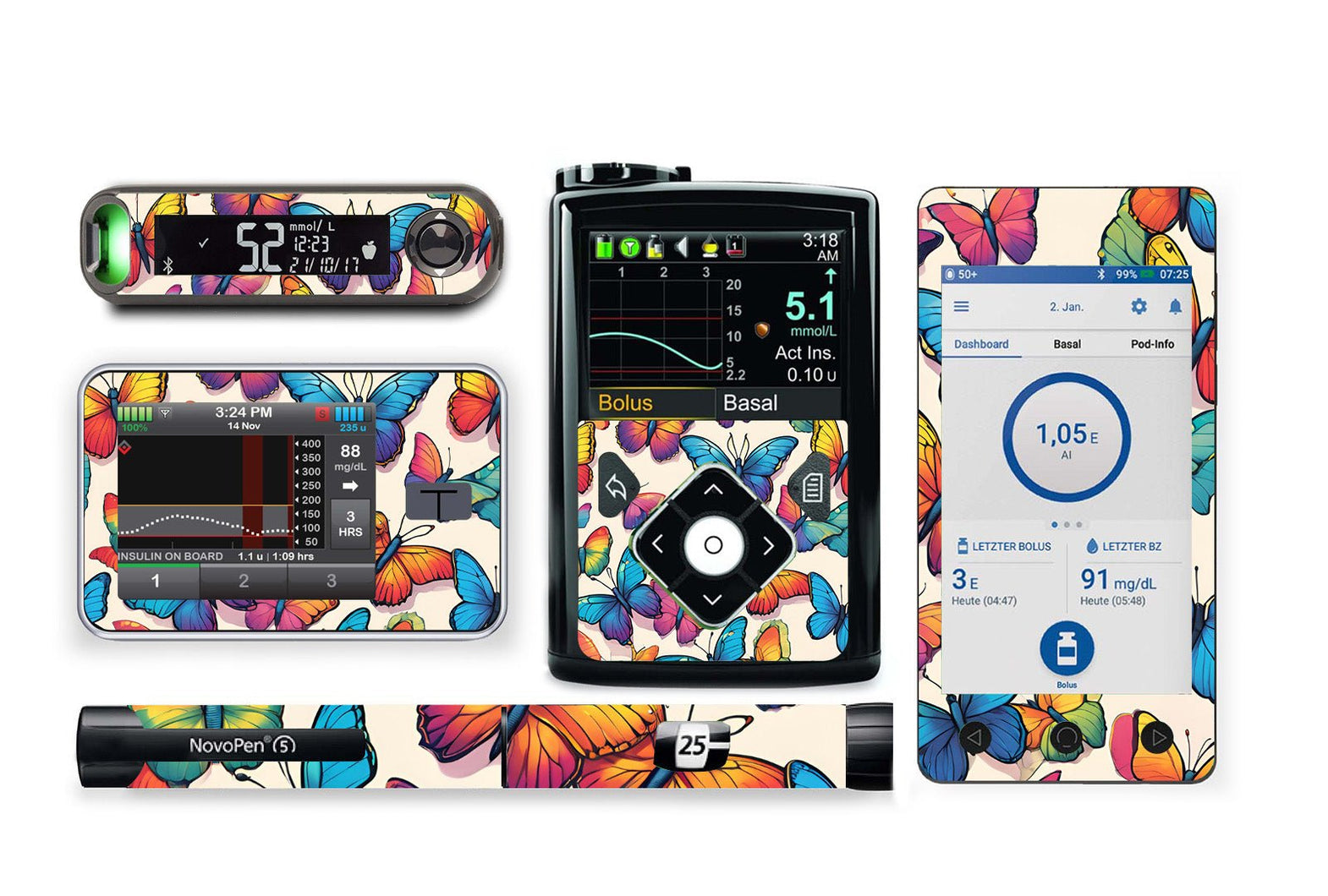 Shop Premium Stickers for Diabetes Devices & CGMs - Type One Style