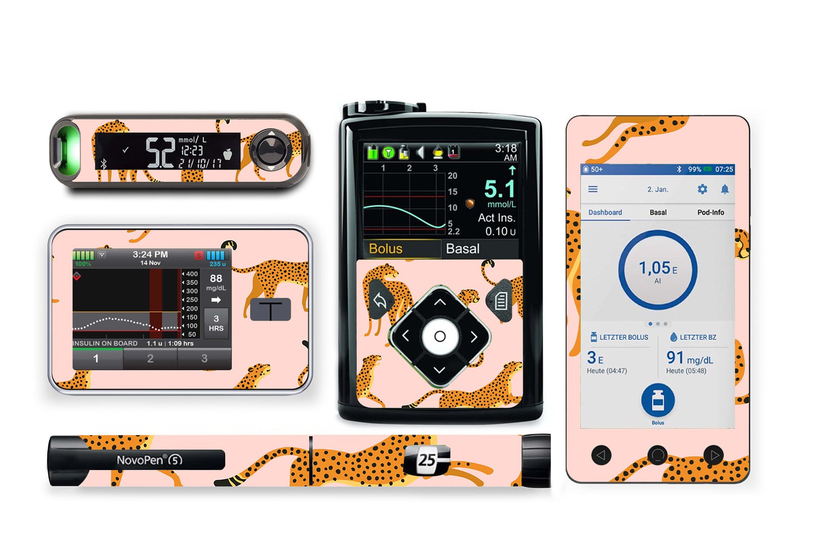 Get a Cheetah Sticker for Dexcom, Libre, more - Type One Style