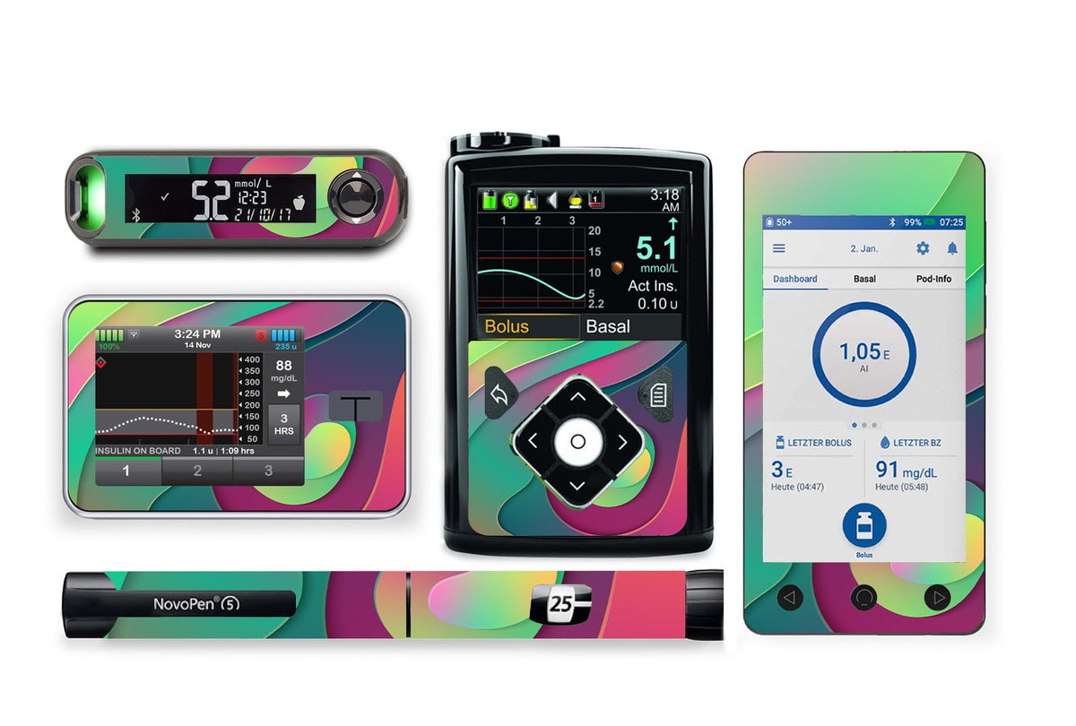 Get a Funky Green Sticker for Dexcom, Libre, more - Type One Style